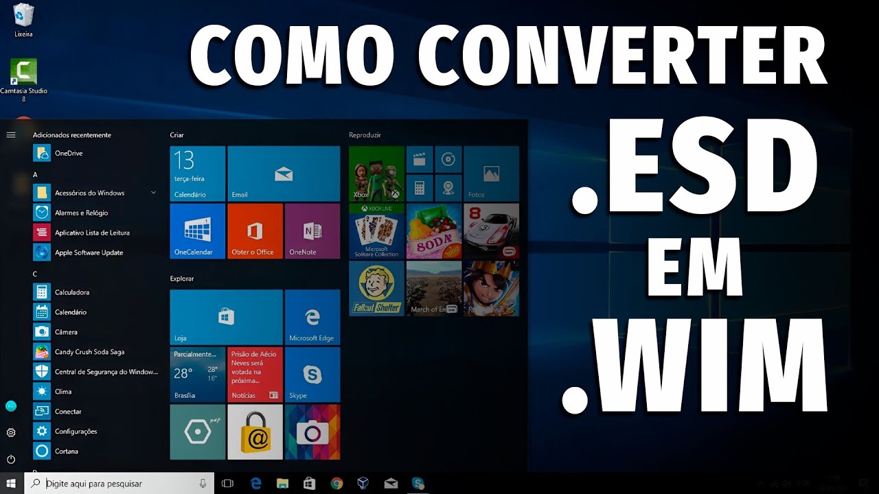 COMO CONVERTER INSTALL.ESD EM INSTALL.WIM - YouTube