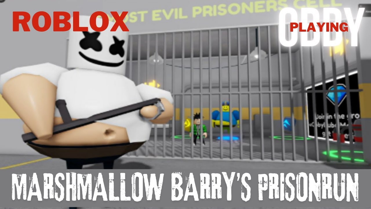 Roblox - Marshmallow Barry's Prison Run | Easy Mode | Escape Obby - YouTube