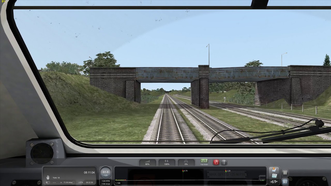 [Train Simulator] East Coast Mainline, Cab View - YouTube