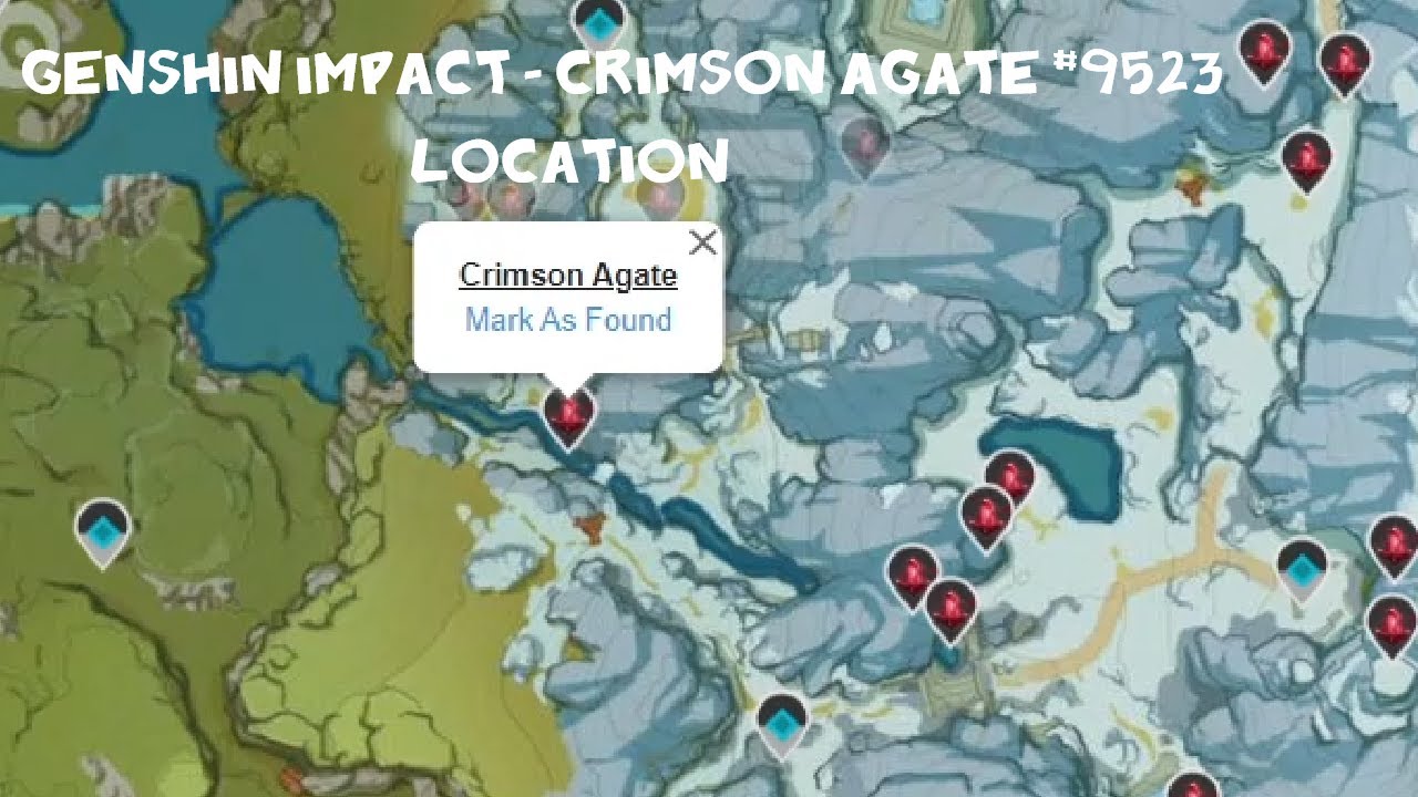Genshin Impact - Crimson Agate Location & Map #9523 - YouTube