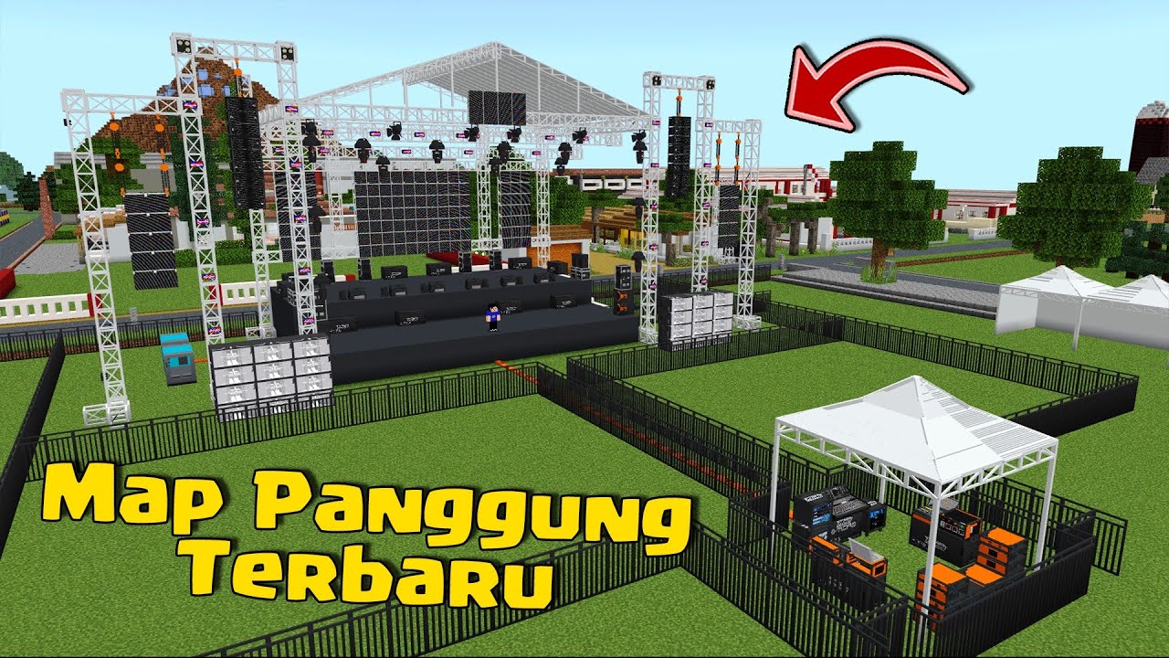 MAP PANGGUNG DAN SOUND SYSTEM TERBESAR DAN BARU DI MCPE - YouTube