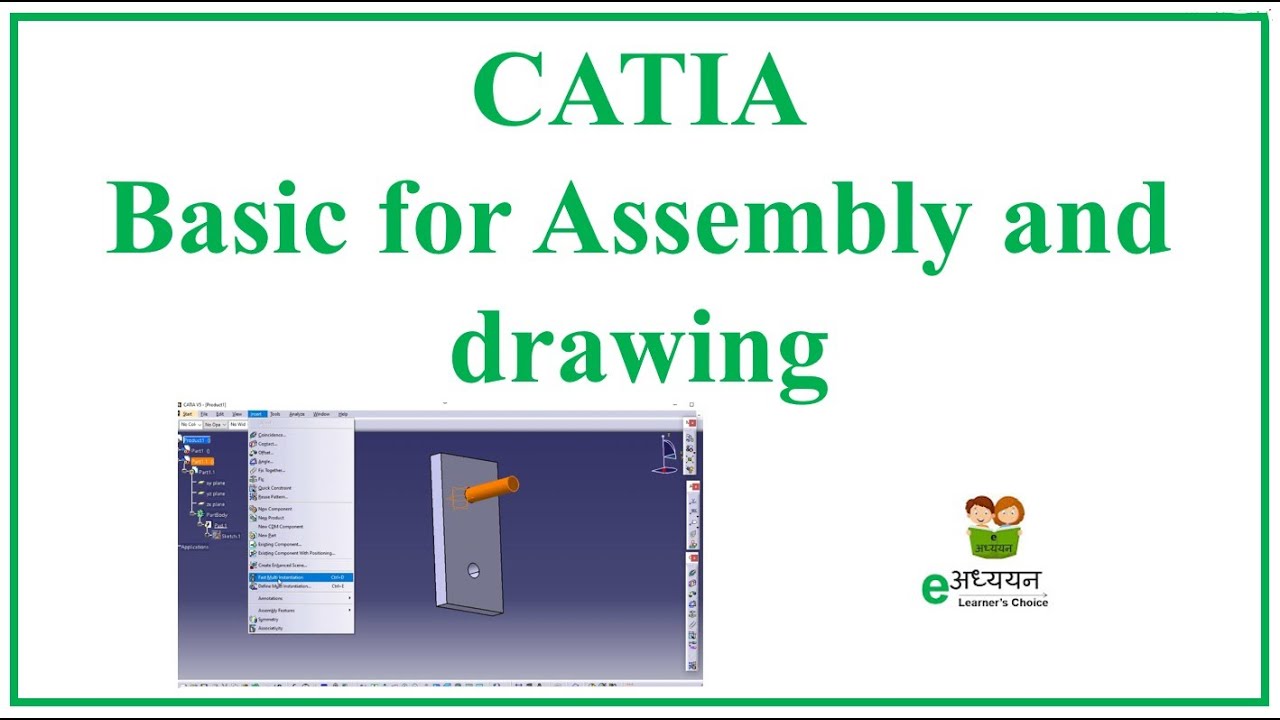 CATIA Basic for assembly and drawings - YouTube