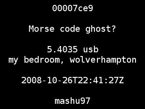 Morse code ghost? - YouTube