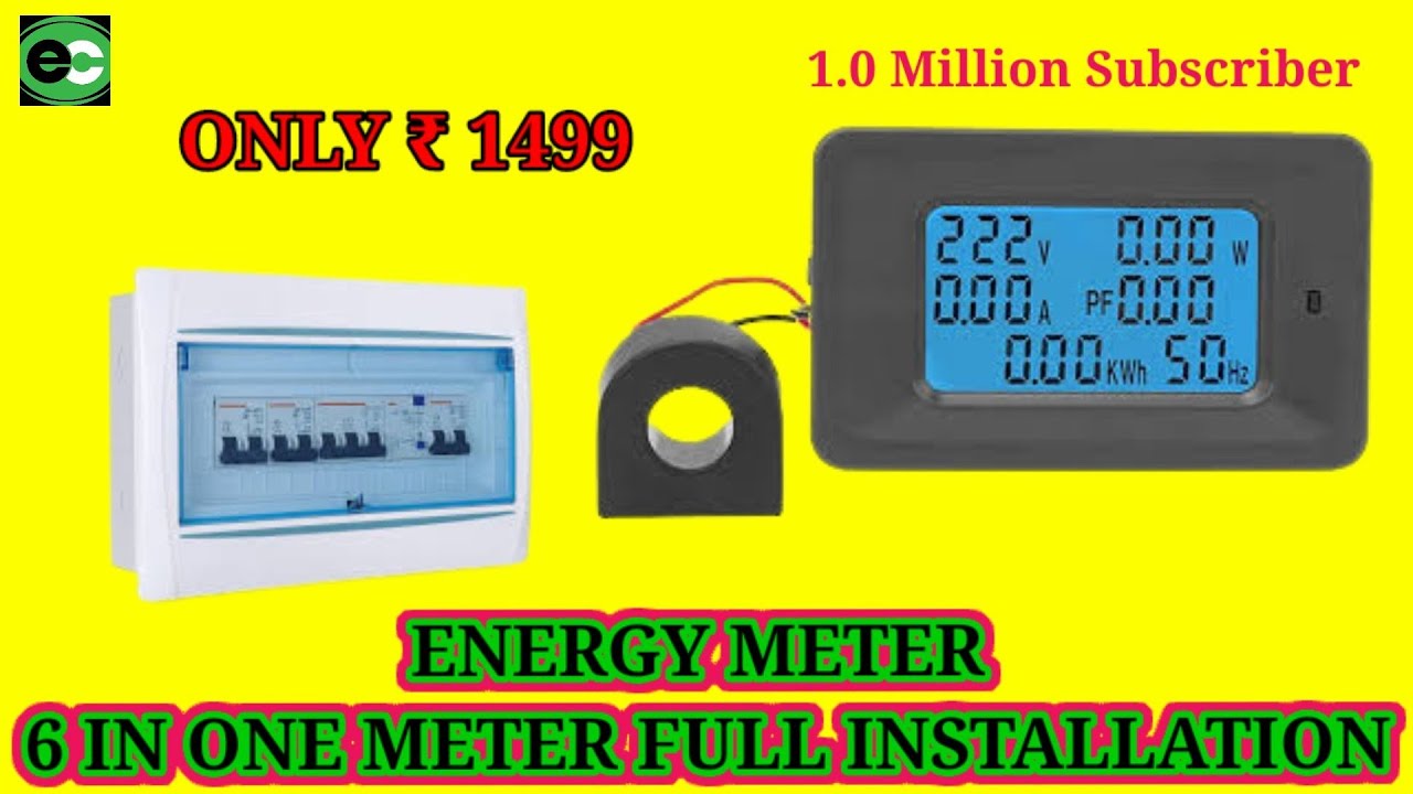 Energy Meter 6 In 1 | Digital Volt Meter | Watt Meter | Amp Meter | 6 ...