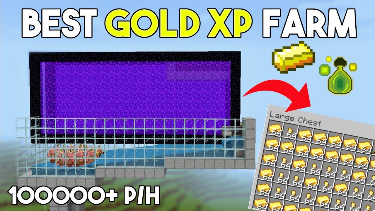 BEST GOLD XP FARM IN MINECRAFT BEDROCK 1.19 (MCPE/XBOX/NINTENDO ...
