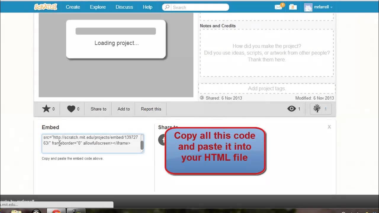How To Embed a Scratch Game Into a Webpage - YouTube
