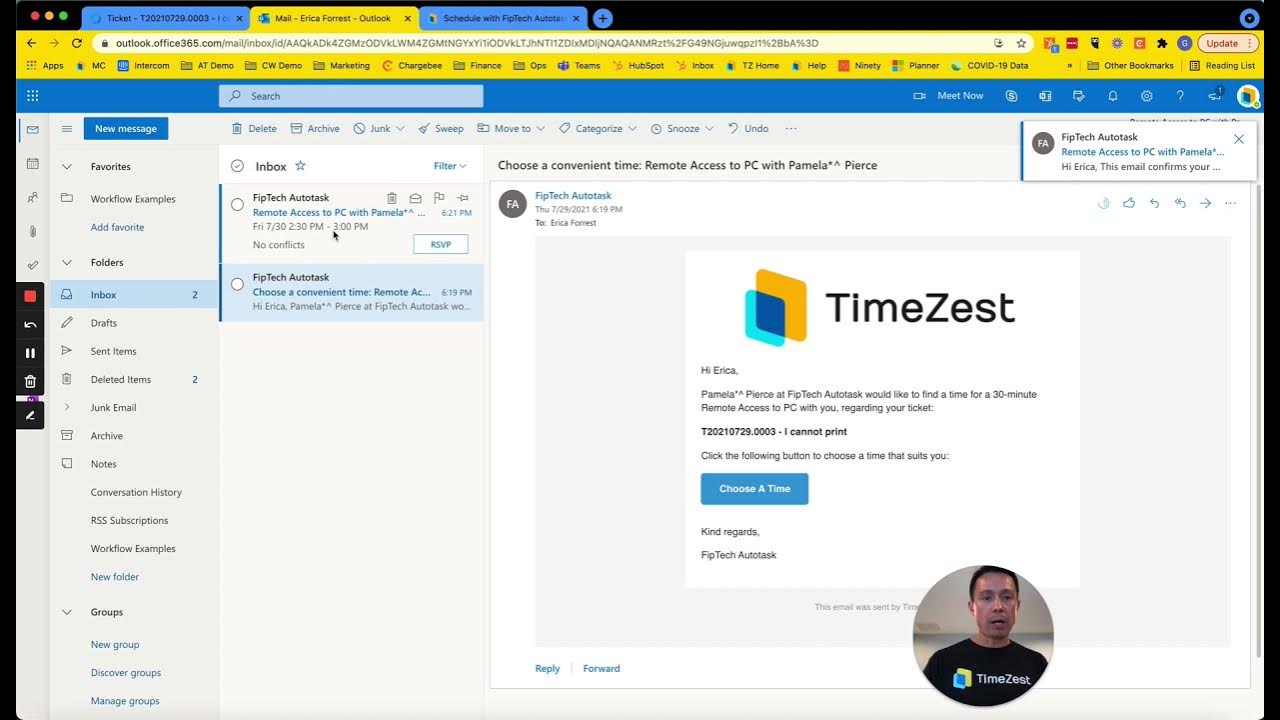 TimeZest Demo in Autotask - YouTube