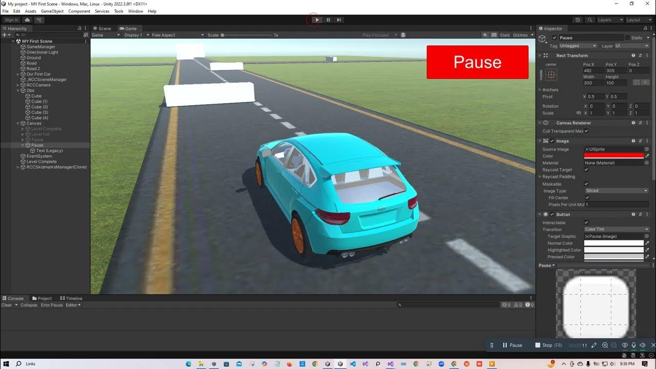 Adding Pause Function To On-Click of Pause Button in Unity - YouTube