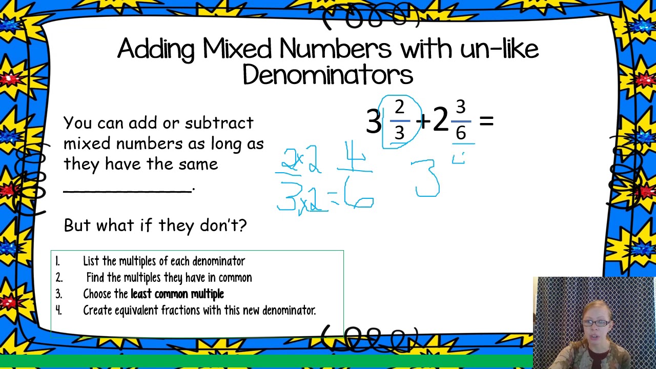Adding Mixed Numbers YouTube Adding Mixed Numbers YouTube