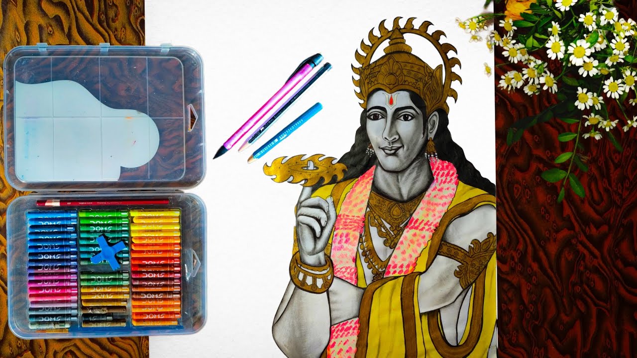"Mastering Divine Art: Lord Narayan Drawing | Unleash Your Inner Artist ...