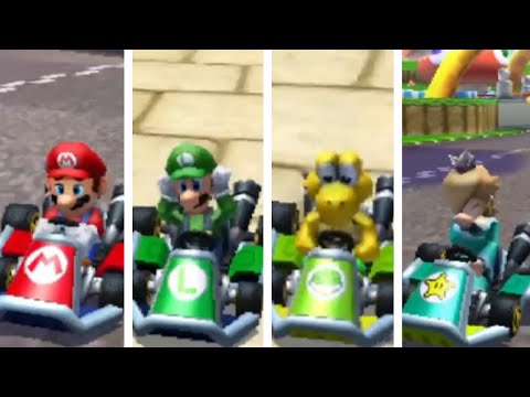 Mario Kart 7 - All Characters Losing Animations (Standard Kart) - YouTube