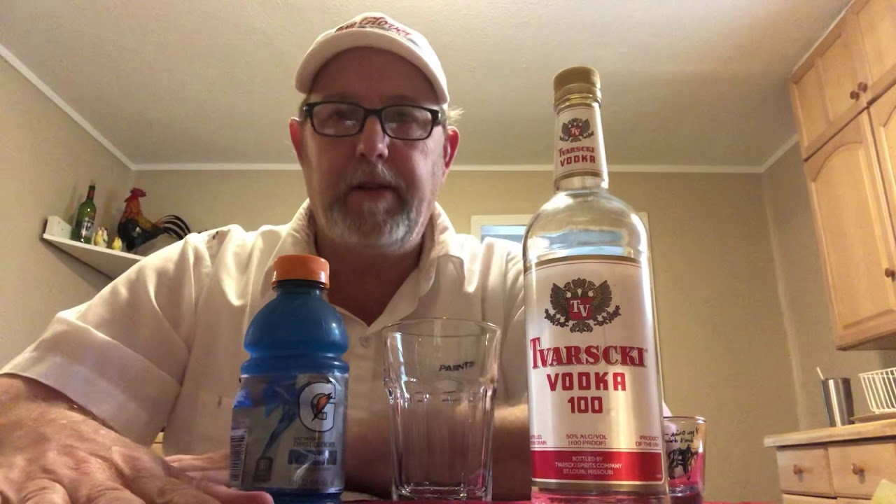 Tvarscki Vodka 100 & Berry Gatorade # The Beer Review Guy - YouTube