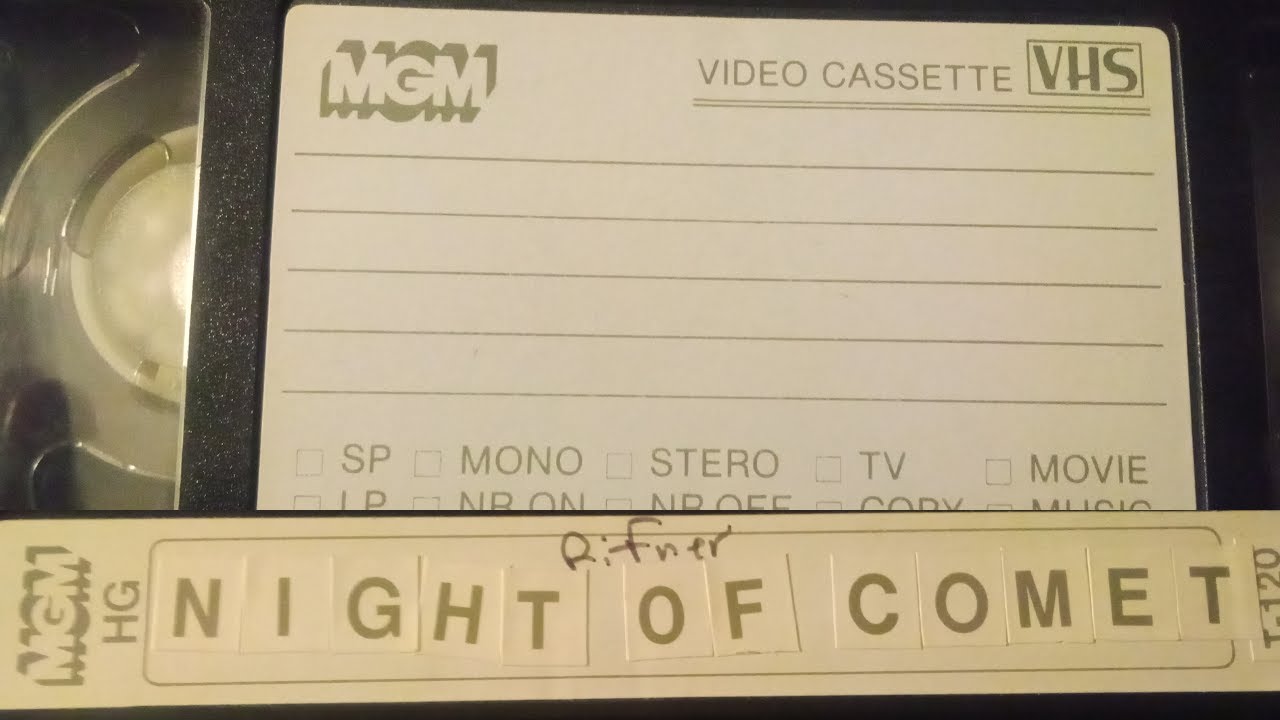 Contents of "Night of The Comet" Blank Tape - YouTube