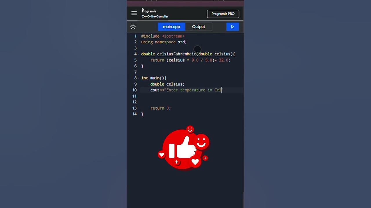 C Temperature Converter Celsius To Fahrenheit Coding Programming Codingtechnique Reels
