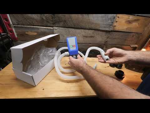 Deway Fuel Transfer Pump with Auto-Stop, AA Battery Powered - YouTube