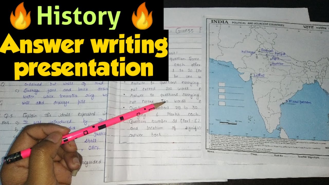 Answer writing presentation for history in board exams | Studyship with ...