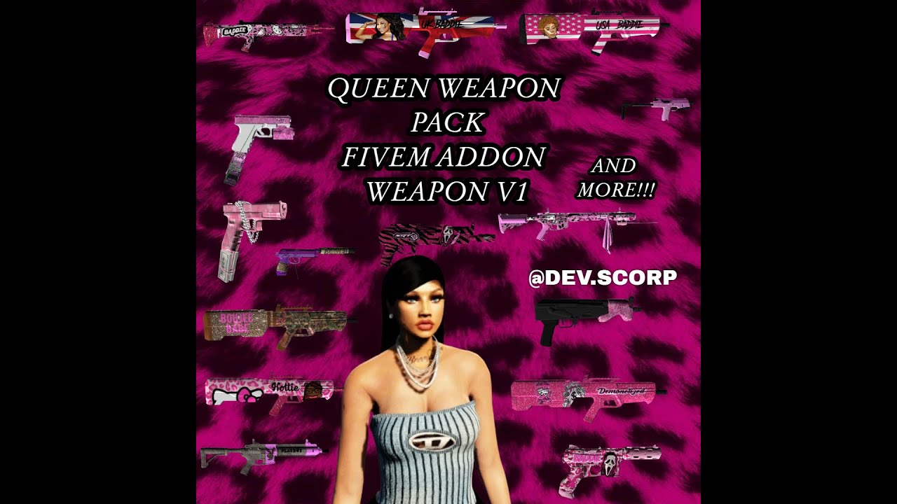 QUEEN FEMALE WEAPON PACK FIVEM V1| @DEV.SCORP - YouTube