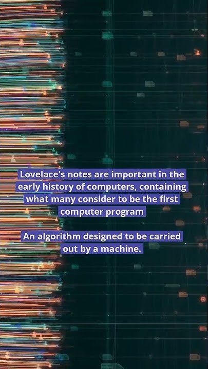 World's First Computer Programmer | Lady Ada Lovelace - YouTube