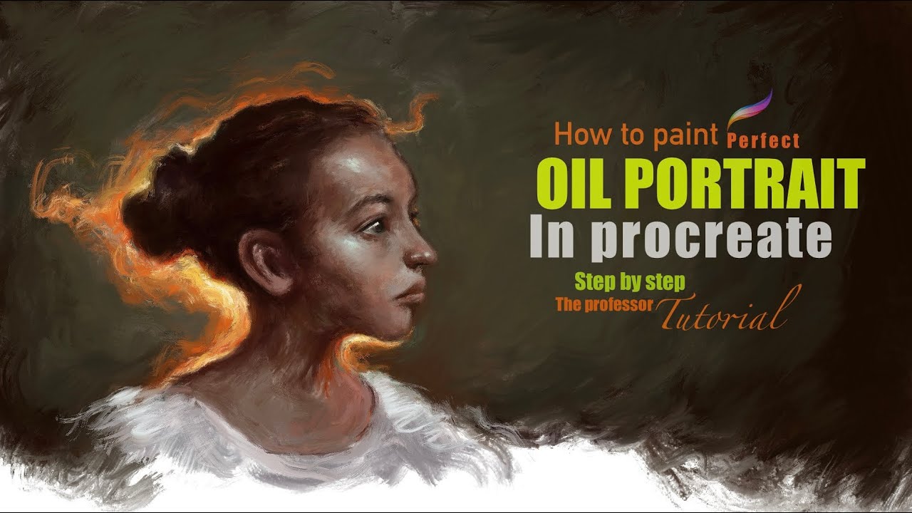 Portrait in procreate step by step like oil painting | #digitalart # ...