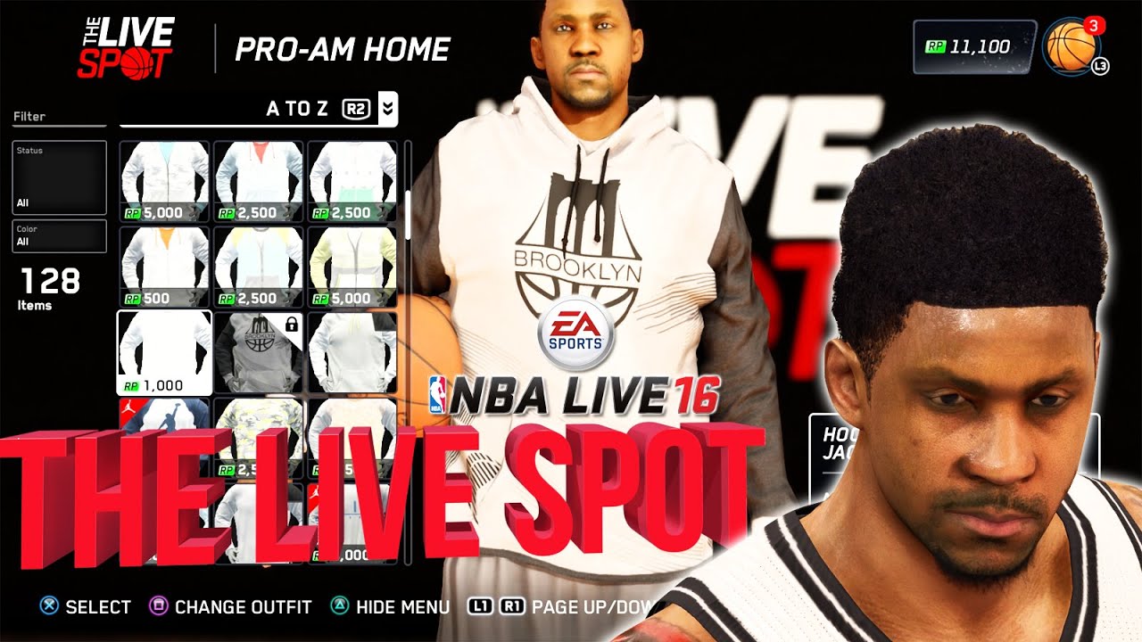 NBA Live 16 | Player Creation PT.2! | Shopping for Flyest Gear In The ...