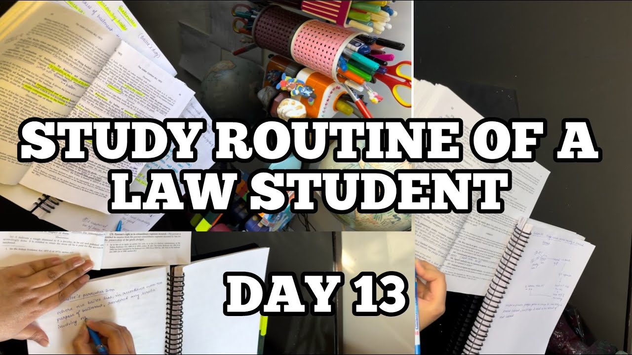 DAY 13🎯 STUDY ROUTINE OF A LAW STUDENT [8:00 AM - 10:00 PM] - YouTube