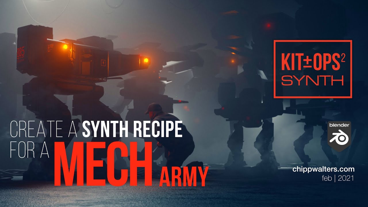 Create a Mech Army using KIT OPS SYNTH in Blender - YouTube