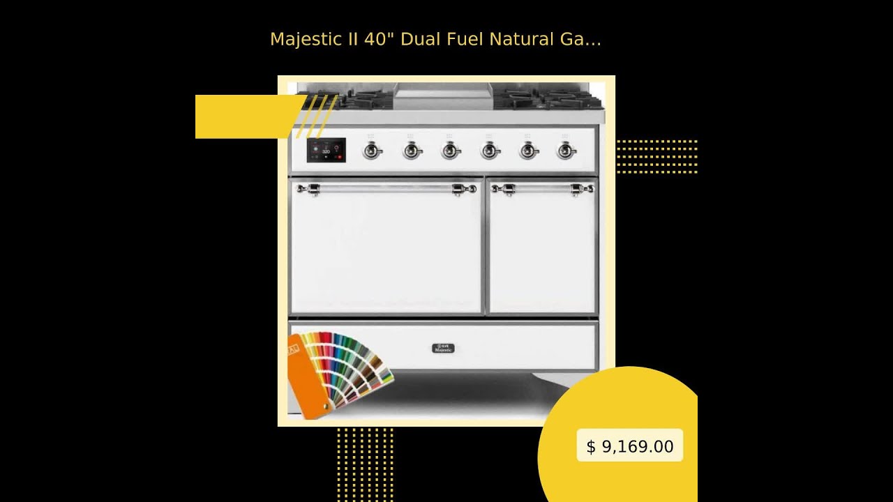 Majestic II 40" Dual Fuel Natural Gas Range Custom RAL/Chrome Trim ...