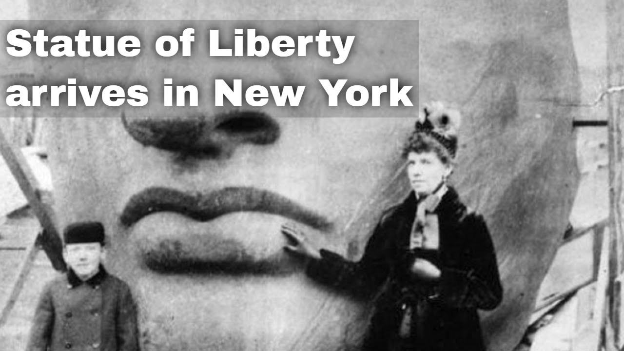 17th June 1885: Statue of Liberty arrives in New York Harbour on board ...