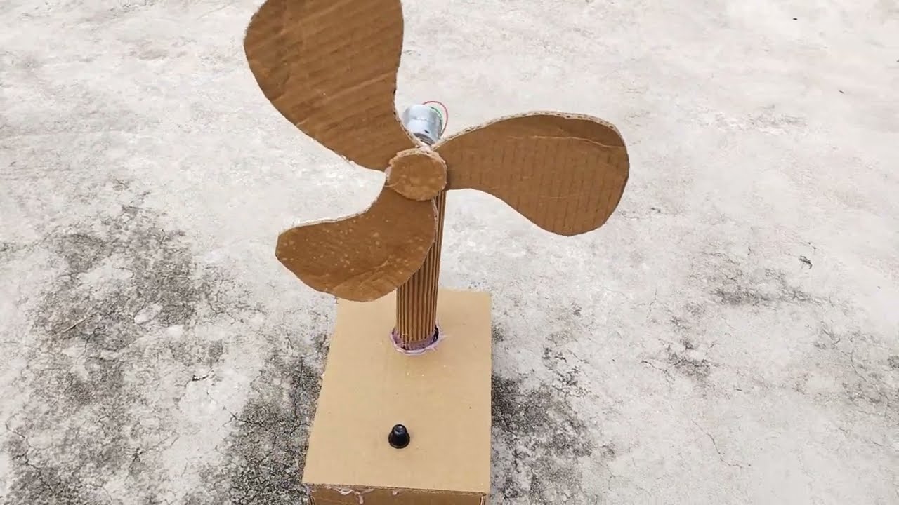 Crazy Cardboard Fan With Cardboard and Dc Motor - YouTube