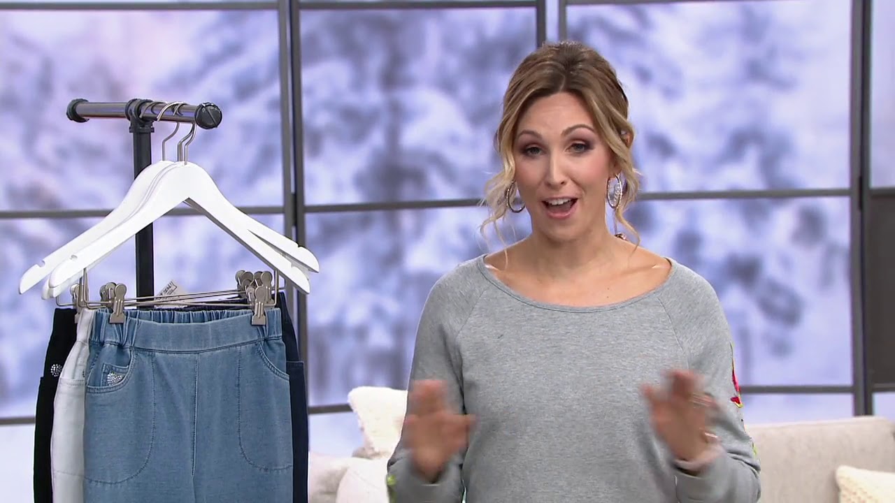 Quacker Factory DreamJeannes Pull-On Ankle Pants w/ Glam Zippers on QVC ...