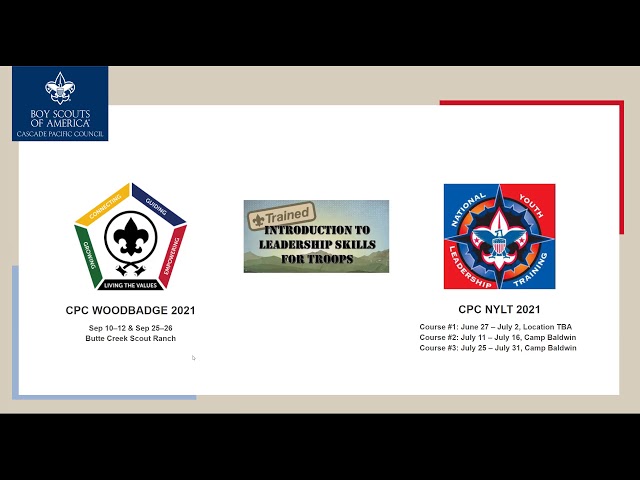 Boy Scouts Youth Leadership Training