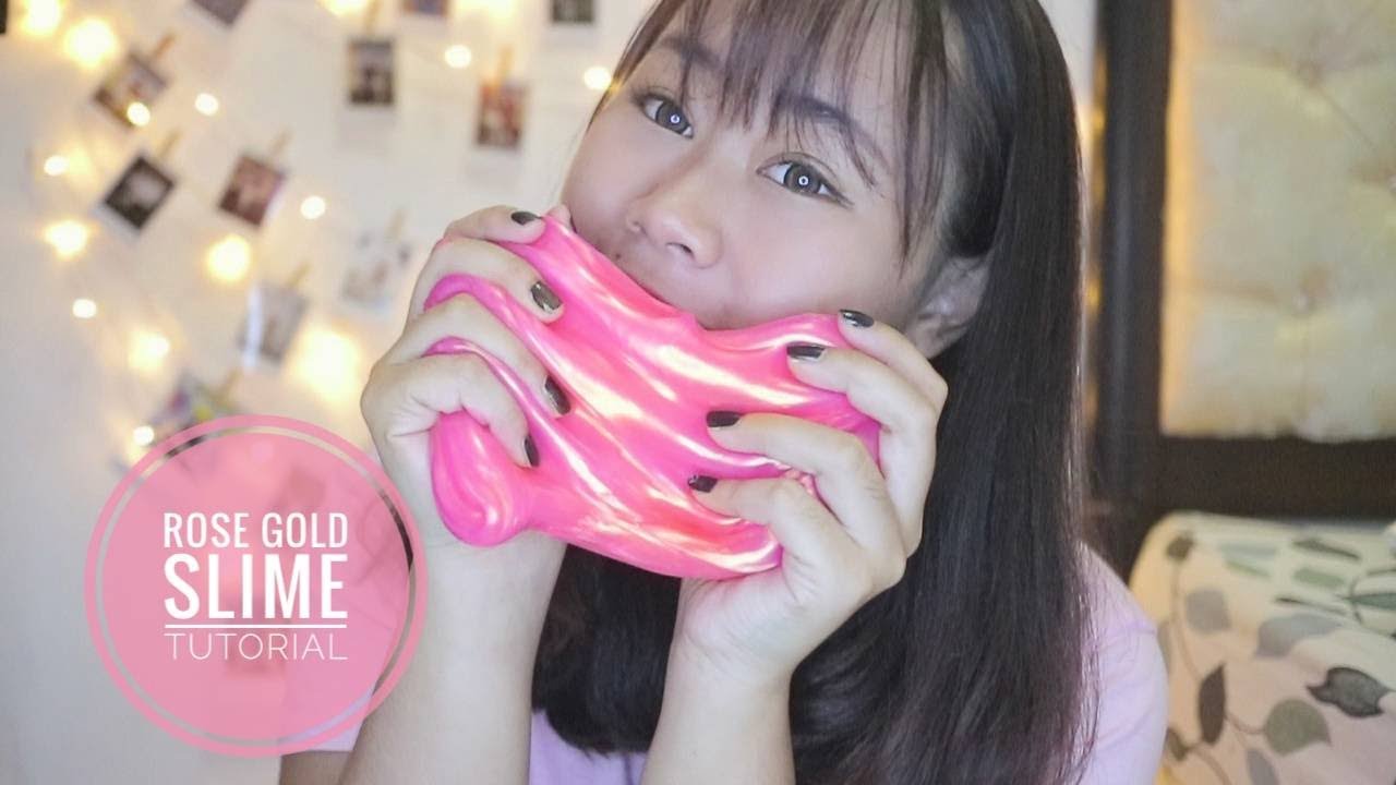 TUTORIAL METALIC OR ROSE GOLD SLIME BY SLIMEDIARYID - YouTube