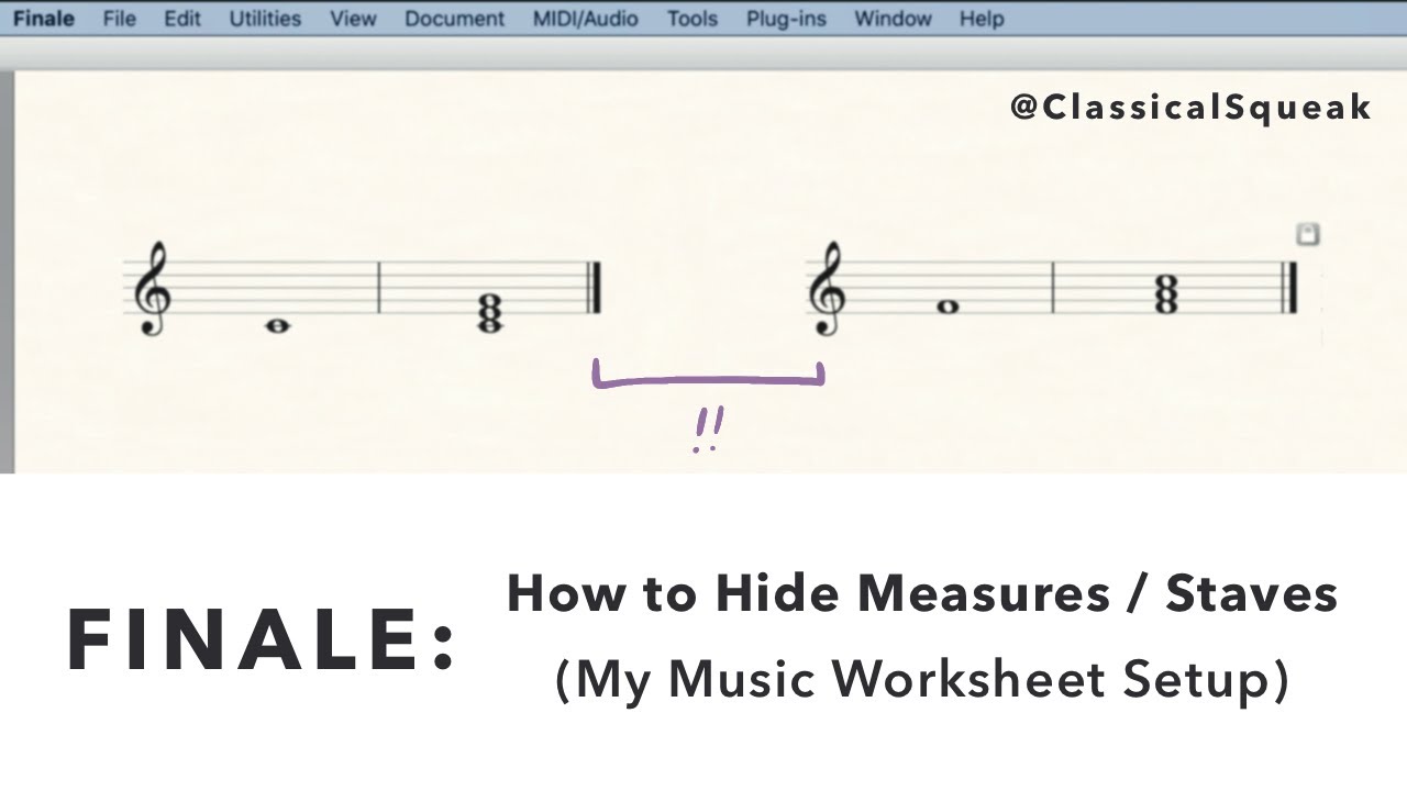 Finale: How to Hide Measures, Hide Staves | My Setup for Music ...
