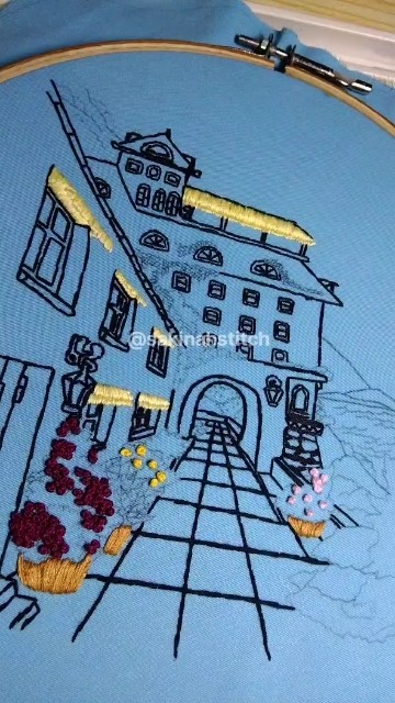 "Embroidery Art: Shutters, Canopy & Plant Pots | Coastal Pathway Part 4 ...