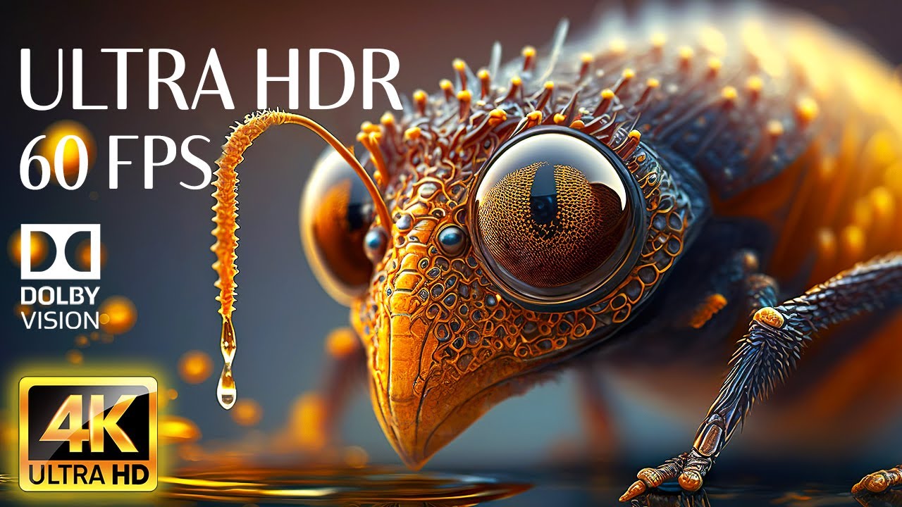 4K HDR 60fps Dolby Vision with Animal Sounds & Calming Music (Colorful ...