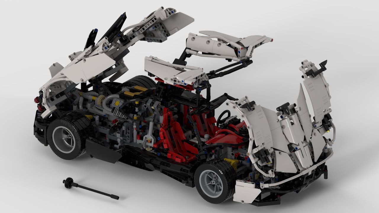 Lego MOC Pagani Huayra - functions showcase - YouTube
