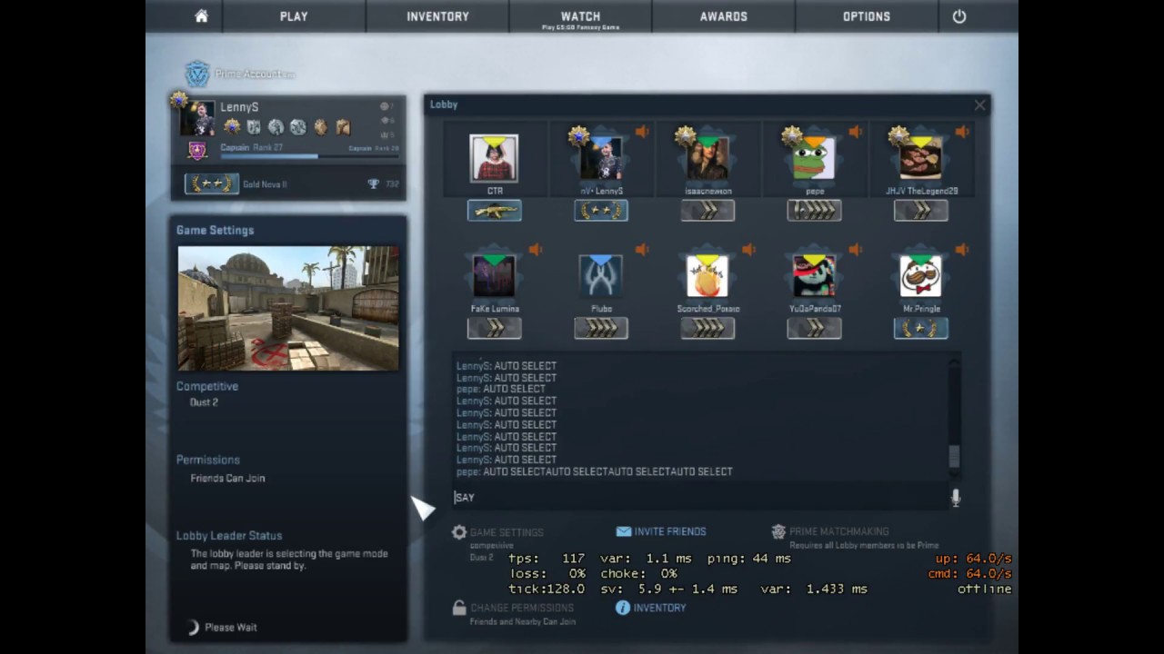 CS:GO 10 MAN LOBBY IN A NUTSHELL - YouTube