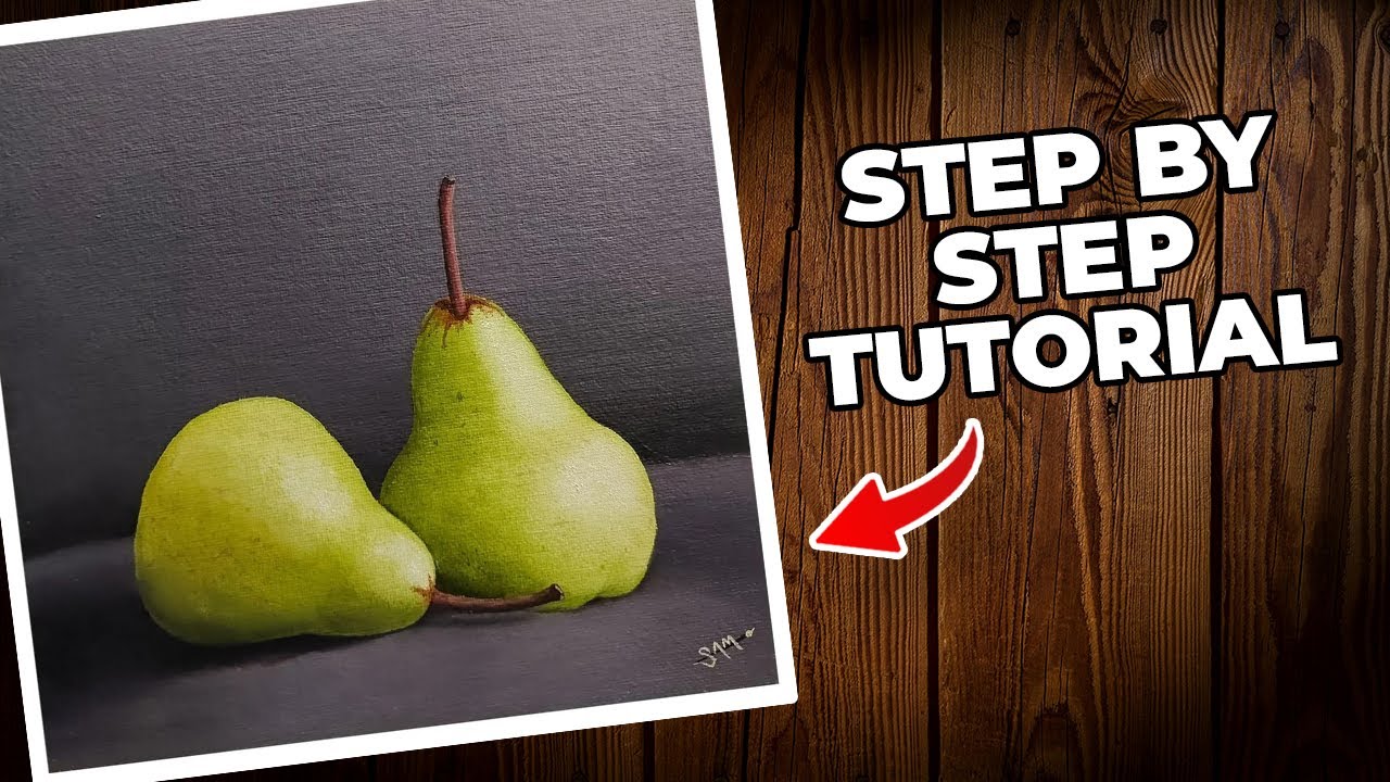 How to Oil Paint Pears for Beginners | Step by Step tutorial | Start ...