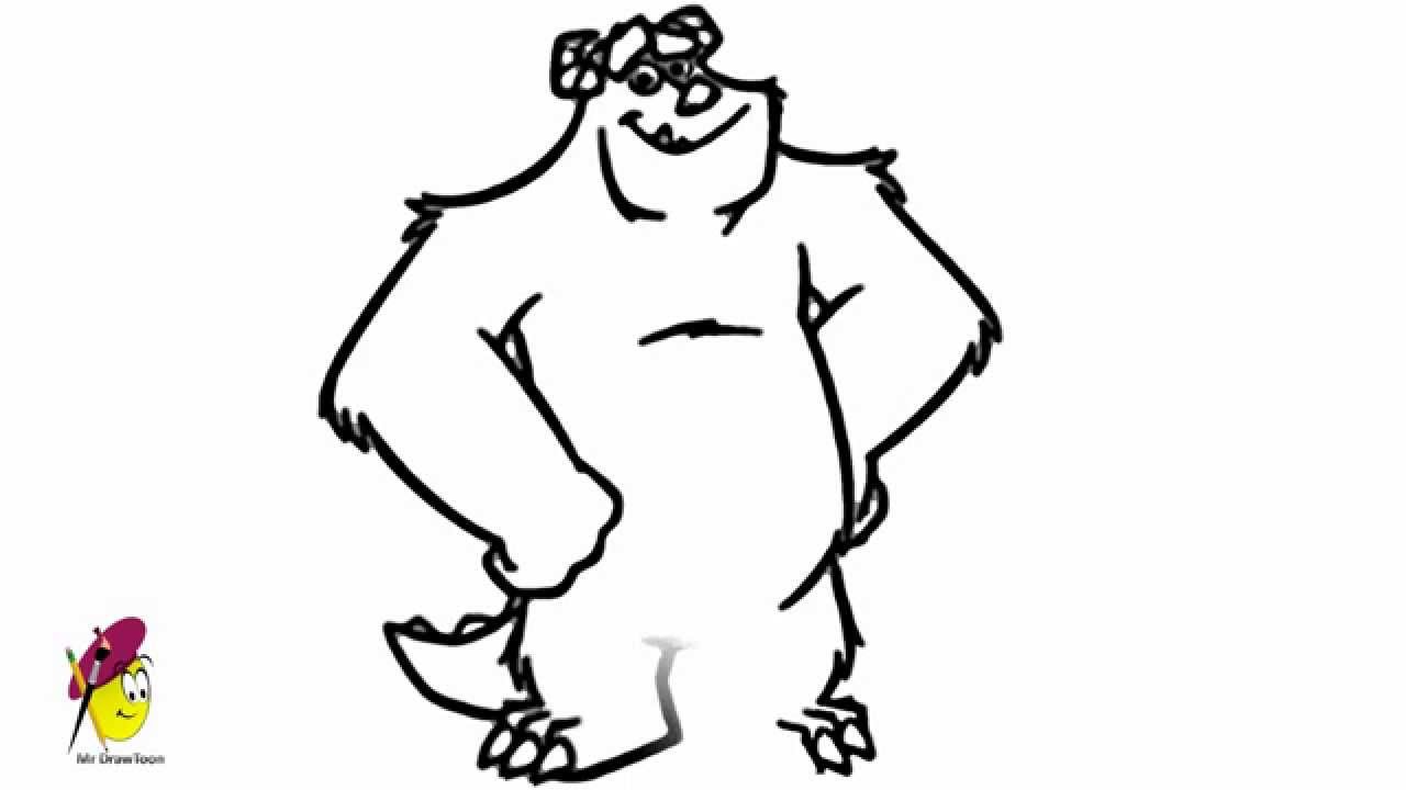 Monster Inc - How to draw a monster boo from Monster inc - YouTube