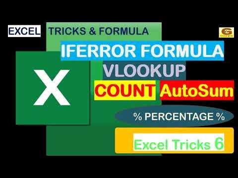 Excel Tricks 6 || Iferror || Vlookup || Count || Autosum || Percentage || Excel for Beginners ...