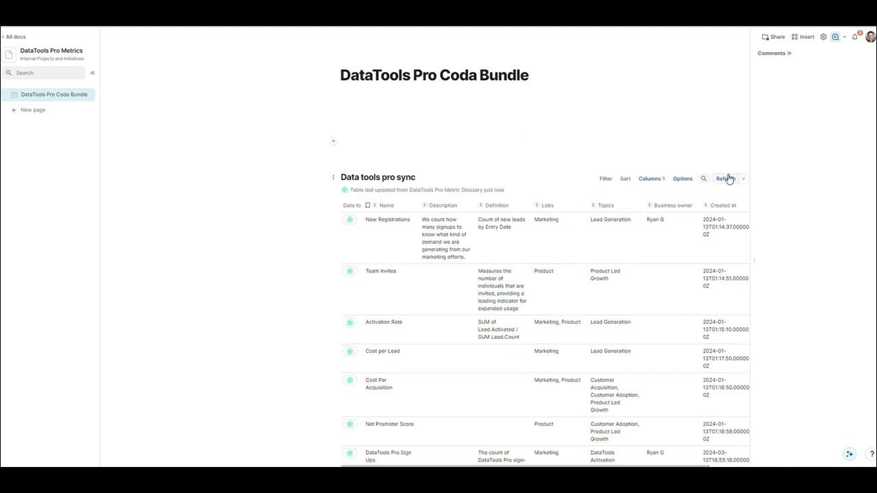 Metrics Governance with Salesforce, Coda and DataTools Pro - YouTube