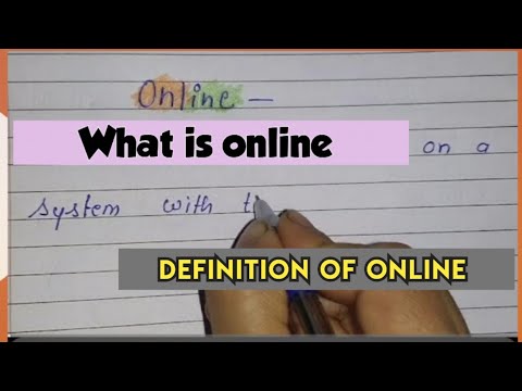 what is online || Definition of online || computer - YouTube