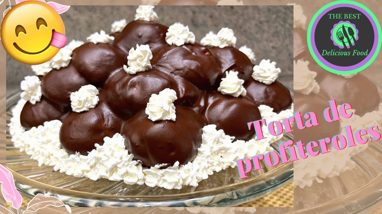Tarta de Profiteroles 🍰 con Chocolate 😋 - YouTube