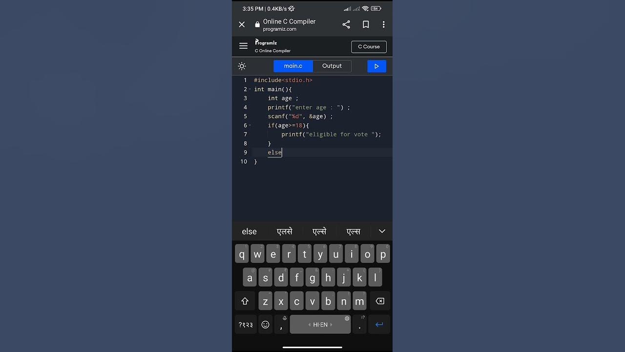 Write a program to find that person is eligible for vote or not #vote # ...