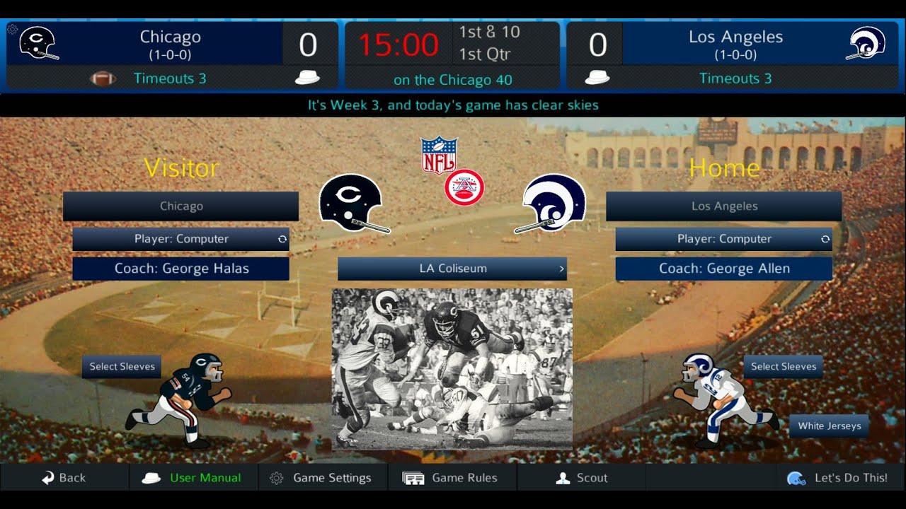 Pro Strategy Football 2026 early look - 1966 Week 3 cpu vs cpu - YouTube