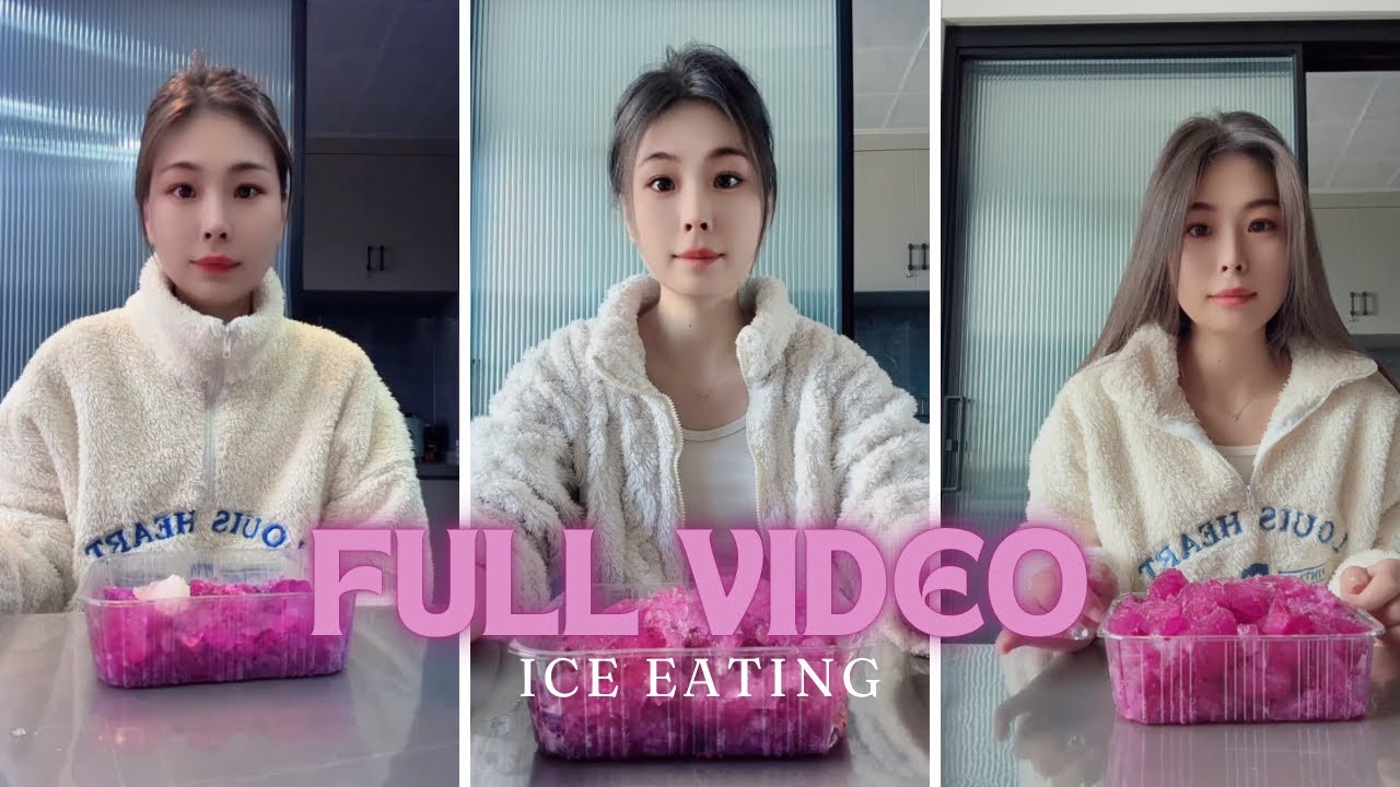 FULL VIDEO | HER CRUSHED ICE / PINK ICE EATING ASMR - YouTube