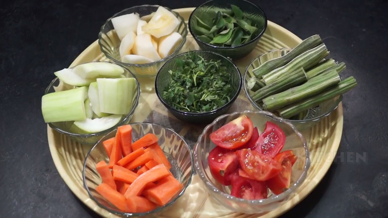 Mixed Vegetable Pulusu/ mukkala kura in telugu By Amma Kitchen- easy ...