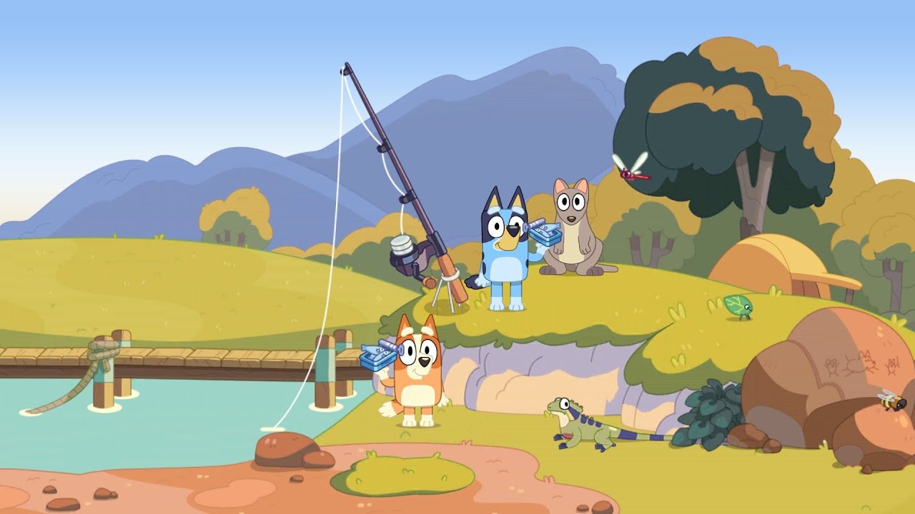 Bluey and Bingo's Fishing and Camping Adventure! | Fun in Outdoor - YouTube