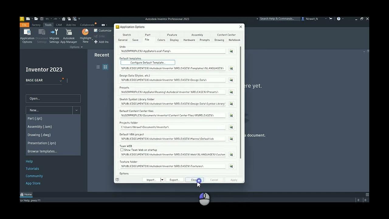 Autodesk Inventor 2023 : How to setting default unit - YouTube