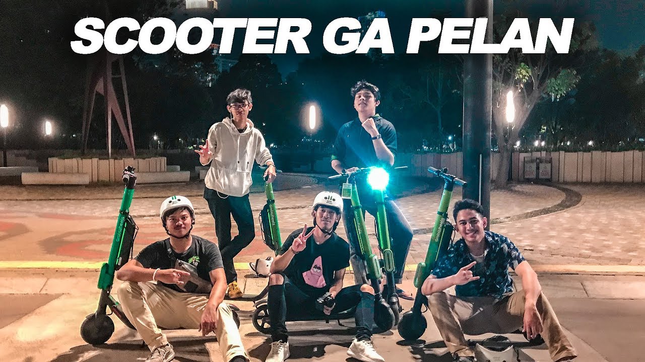 NIGHTRIDE PAKE GRAB SCOOTER Grab Wheels Indonesia - YouTube